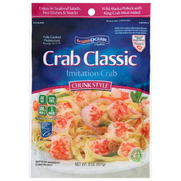 TransOcean Imitation Crab, Crab Classic, Chunk Style - Auburn Opelika ...
