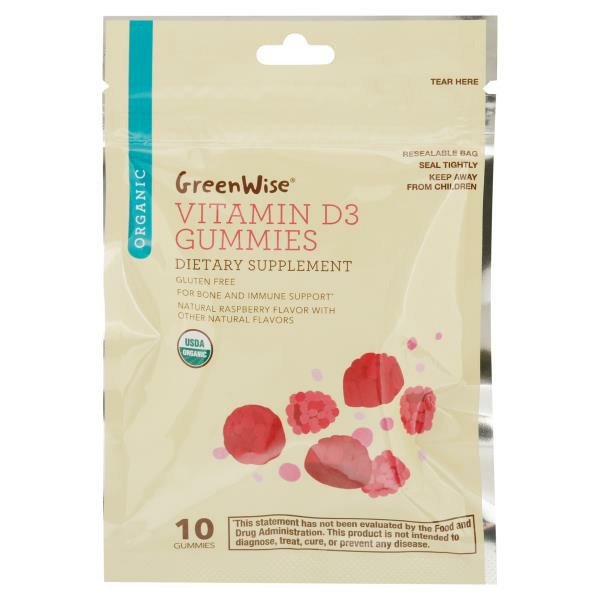 GreenWise Vitamin D3 Gummies, Organic, Raspberry - Auburn Opelika ...