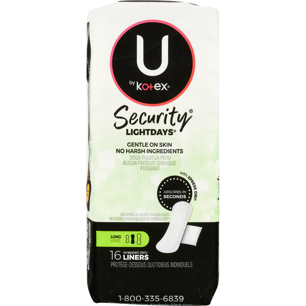U by Kotex Liners, Long, Security - Auburn Opelika Delivery Service