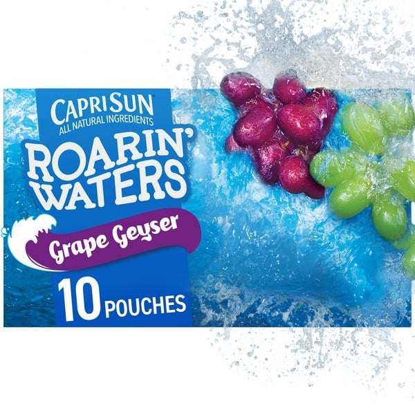 Capri Sun Grape Geyser Naturally Flavored Kids Water Beverage Drink ...