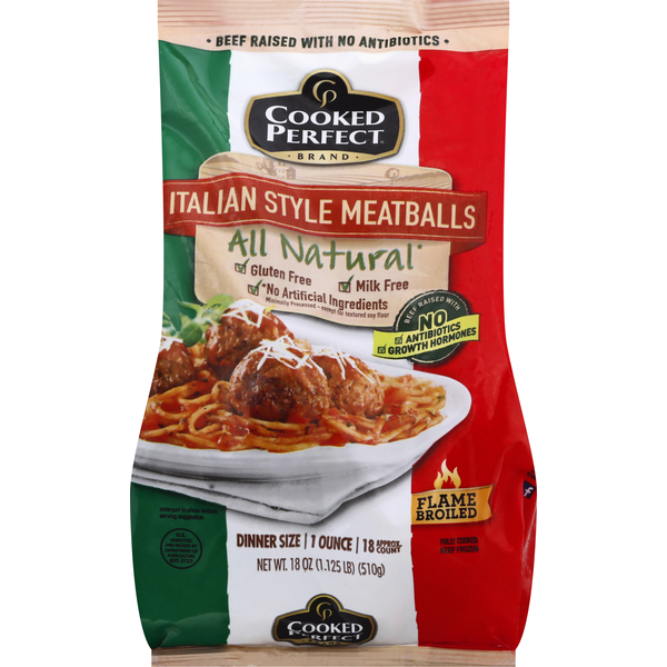 Cooked Perfect Meatballs, Italian Style, Dinner Size - Auburn Opelika ...