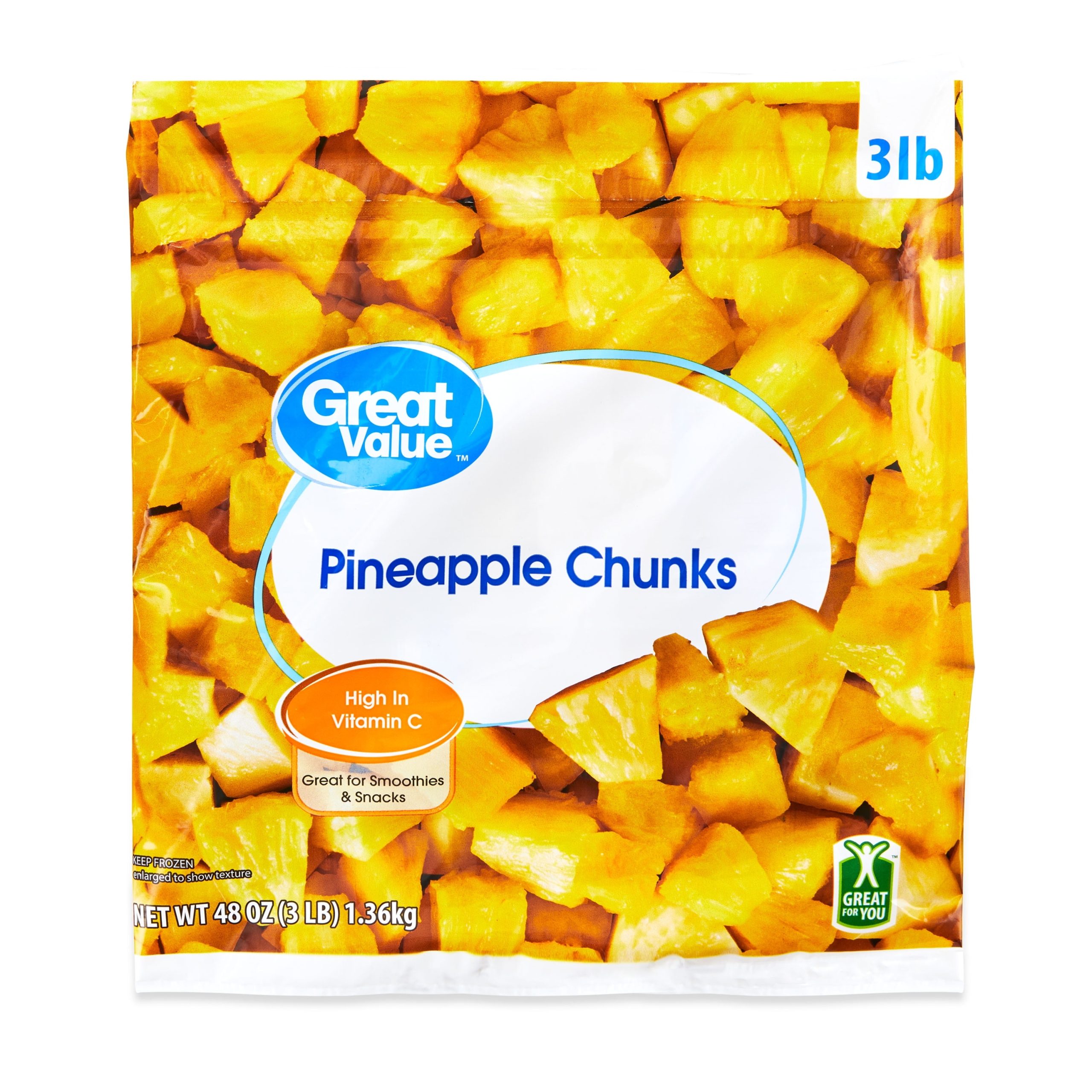 Great Value Pineapple Chunks, 48 oz (Frozen) - Auburn Opelika Delivery ...