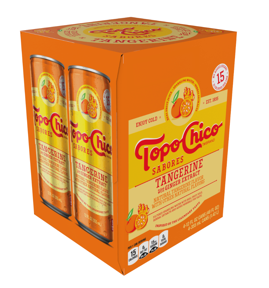 Topo Chico? Sabores Tangerine With Ginger Extract 4 pack - Auburn Opelika Delivery Service