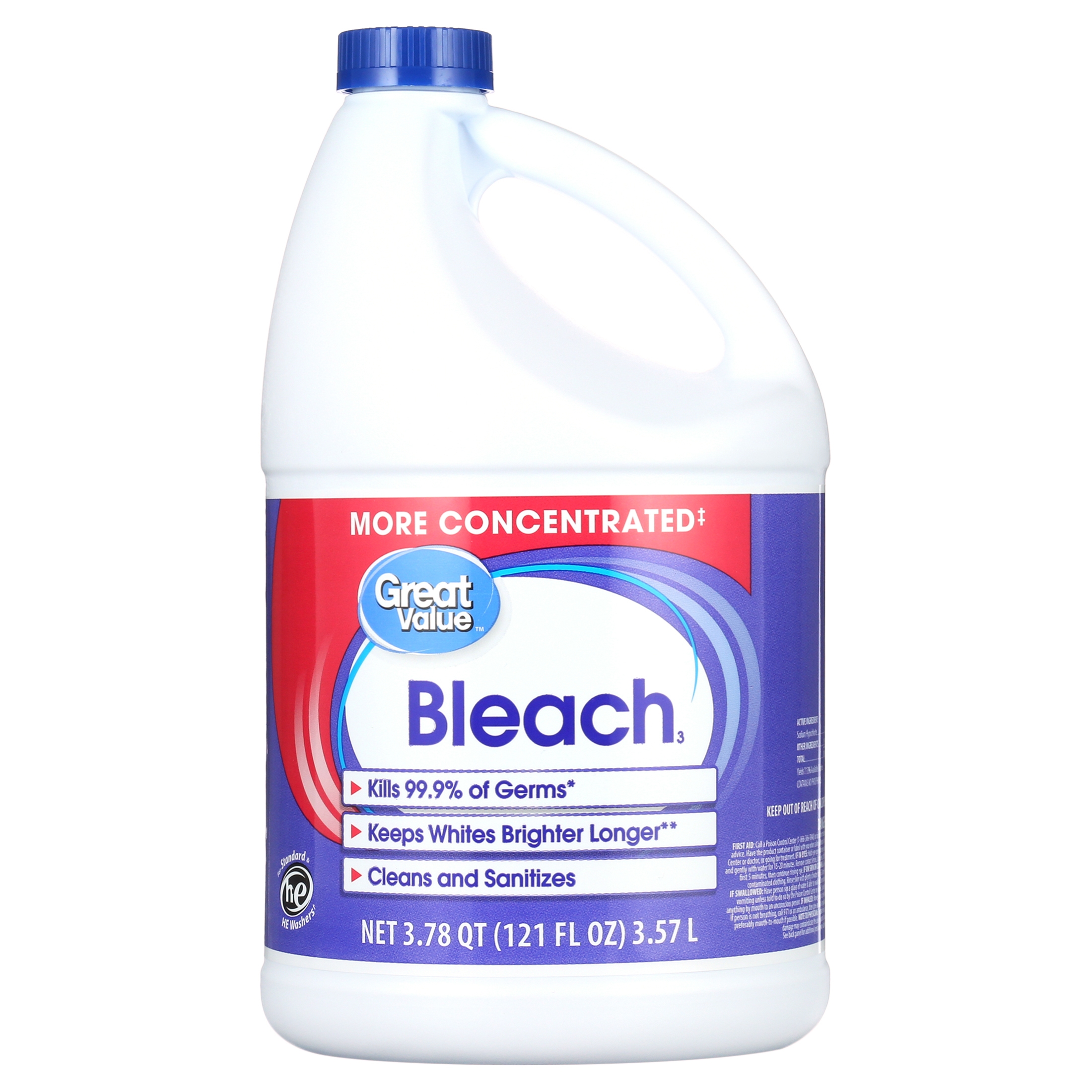 Great Value Bleach, 121 fl oz - Choice Delivery Service