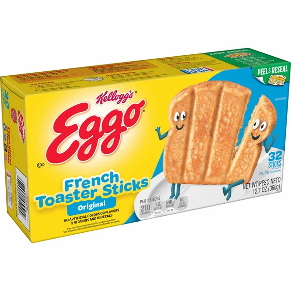 Kellogg's Eggo Frozen French Toast Sticks, Resealable, Original ...